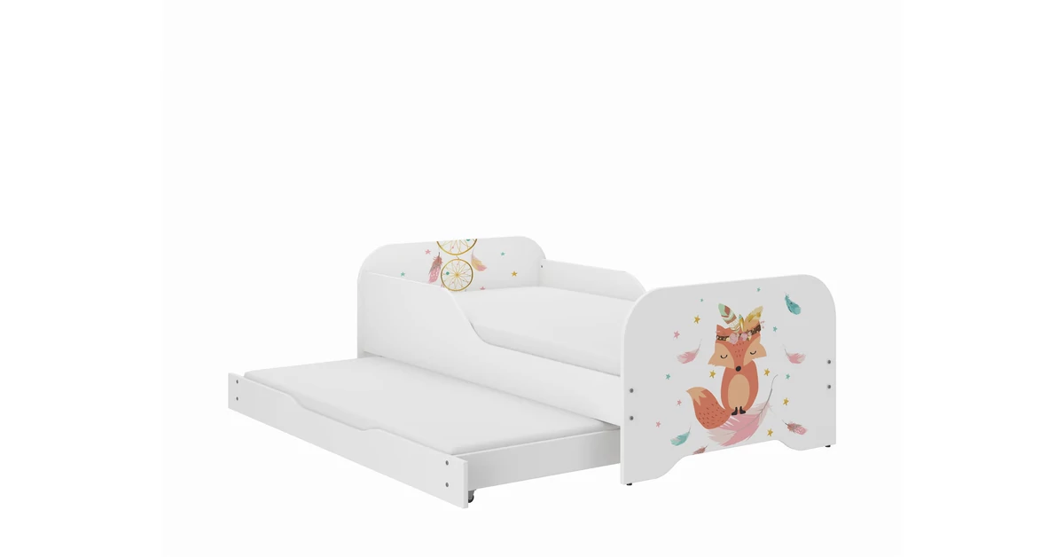 Pótágyas, leesésgátlós gyerekágyak 80x160 cm-es fekővel