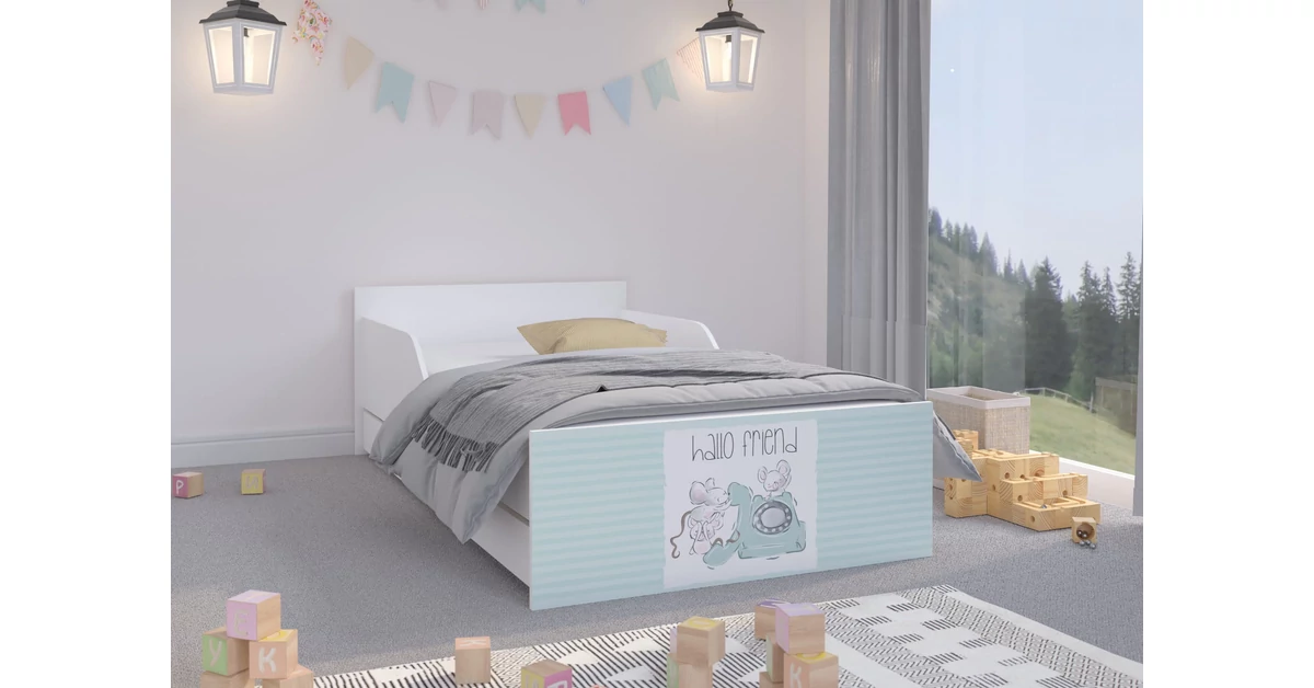 Leesésgátlós gyerekágyak 90x180 cm-es fekvőfelülettel