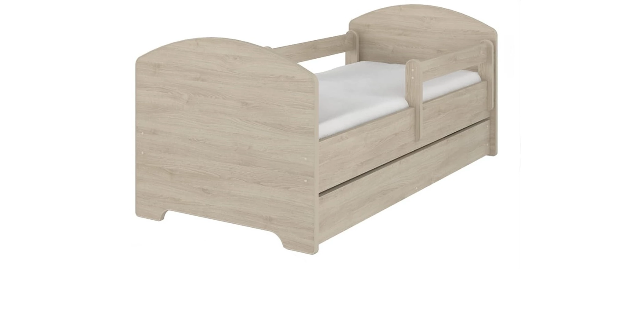 Ágyneműtartós gyerekágy 70x140 cm - világos palermói tölgy